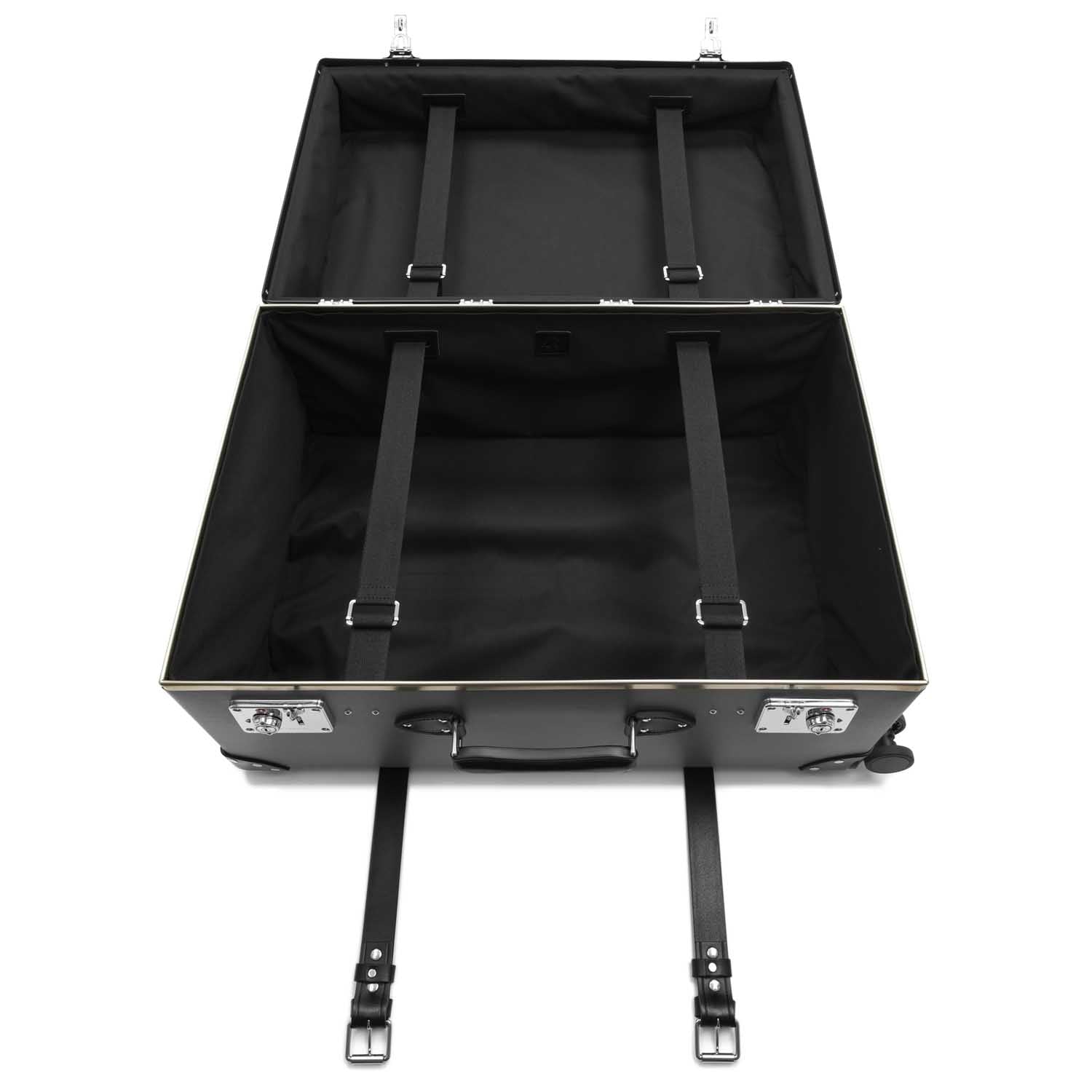 Centenary XL Trunk - 4 Wheels | Charcoal/Black/Chrome | Globe-Trotter